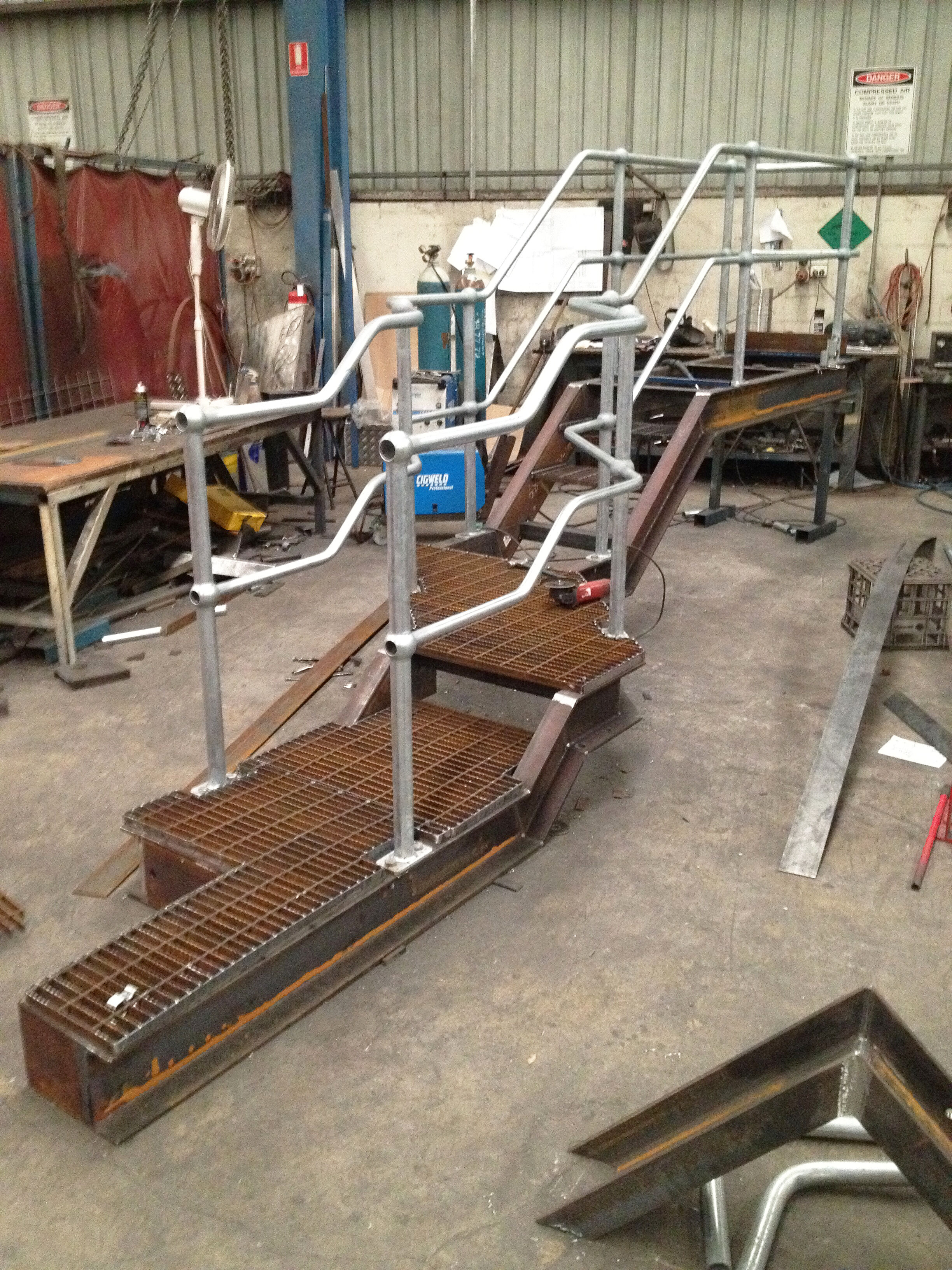 Steel Fabrication for access ways including stairs, walkway, handrail ...